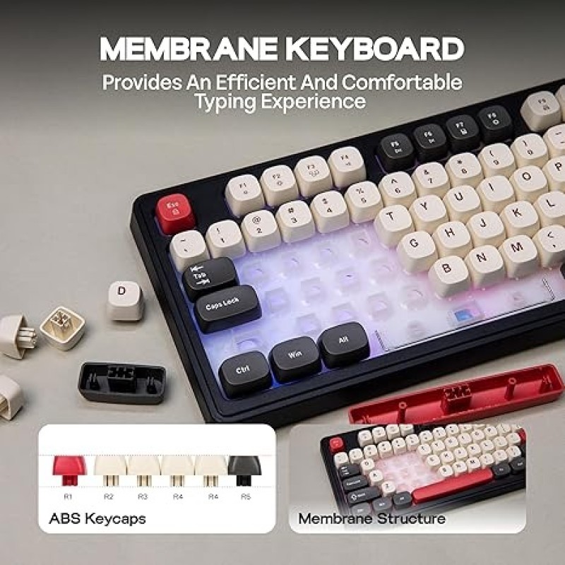 AJAZZ AF98 Plus Membrane Keyboard Price In Nepal | Tri-Mode Wireless ...