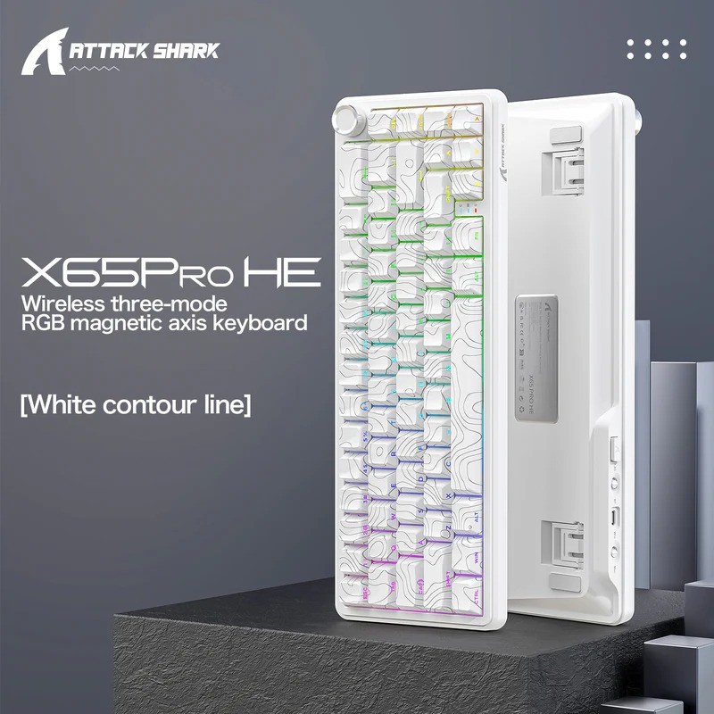 ATTACK SHARK X65PRO HE Rapid Trigger Keyboard White Price In Nepal ...
