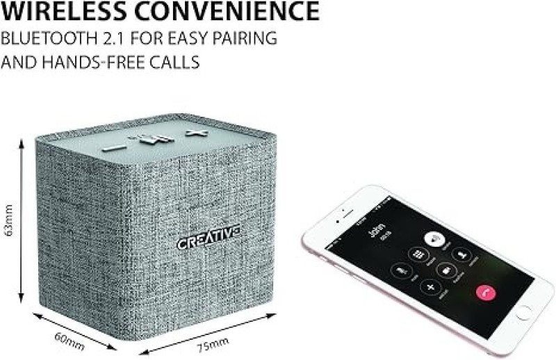 Creative NUNO Micro Cube Bluetooth Speaker - Compact & Portable In ...