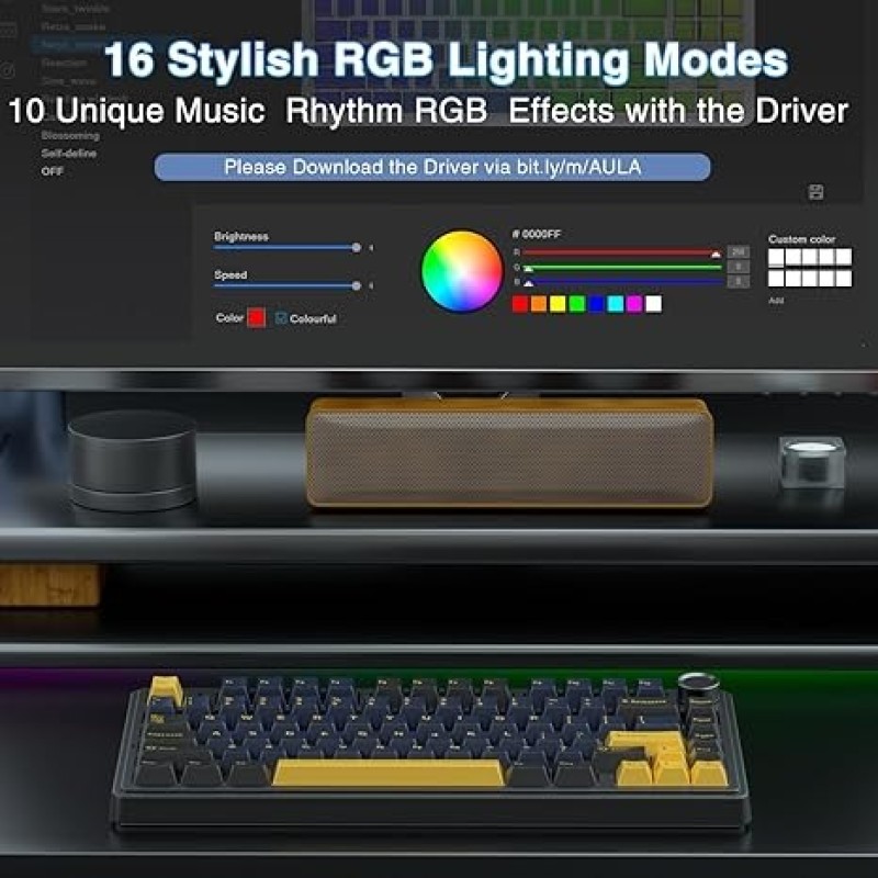 AULA F75 Thunder Black Wireless Mechanical Keyboard Price In Nepal ...